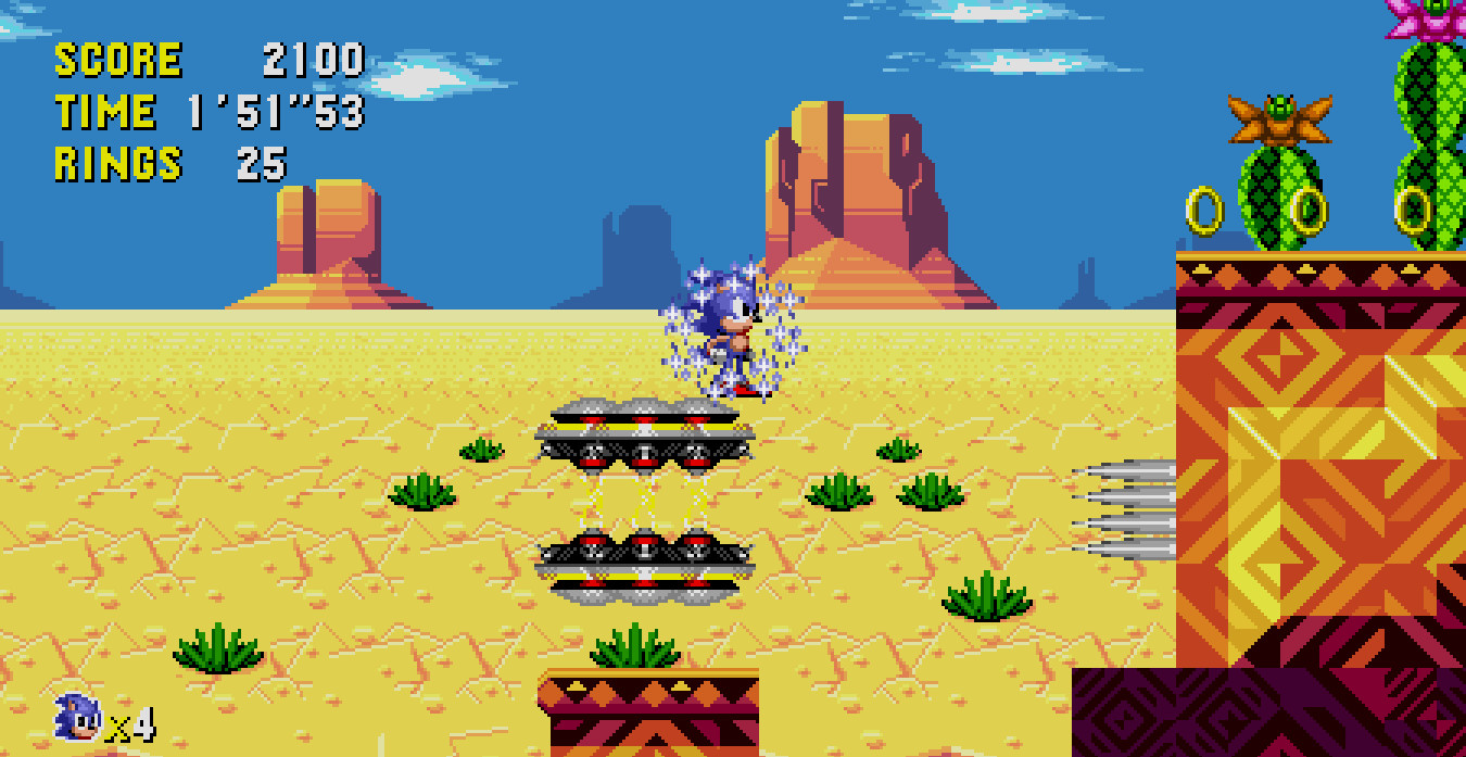 Desert Dazzle, but the Act 1 is finished Mod for Sonic CD (2011) | SCD Mods