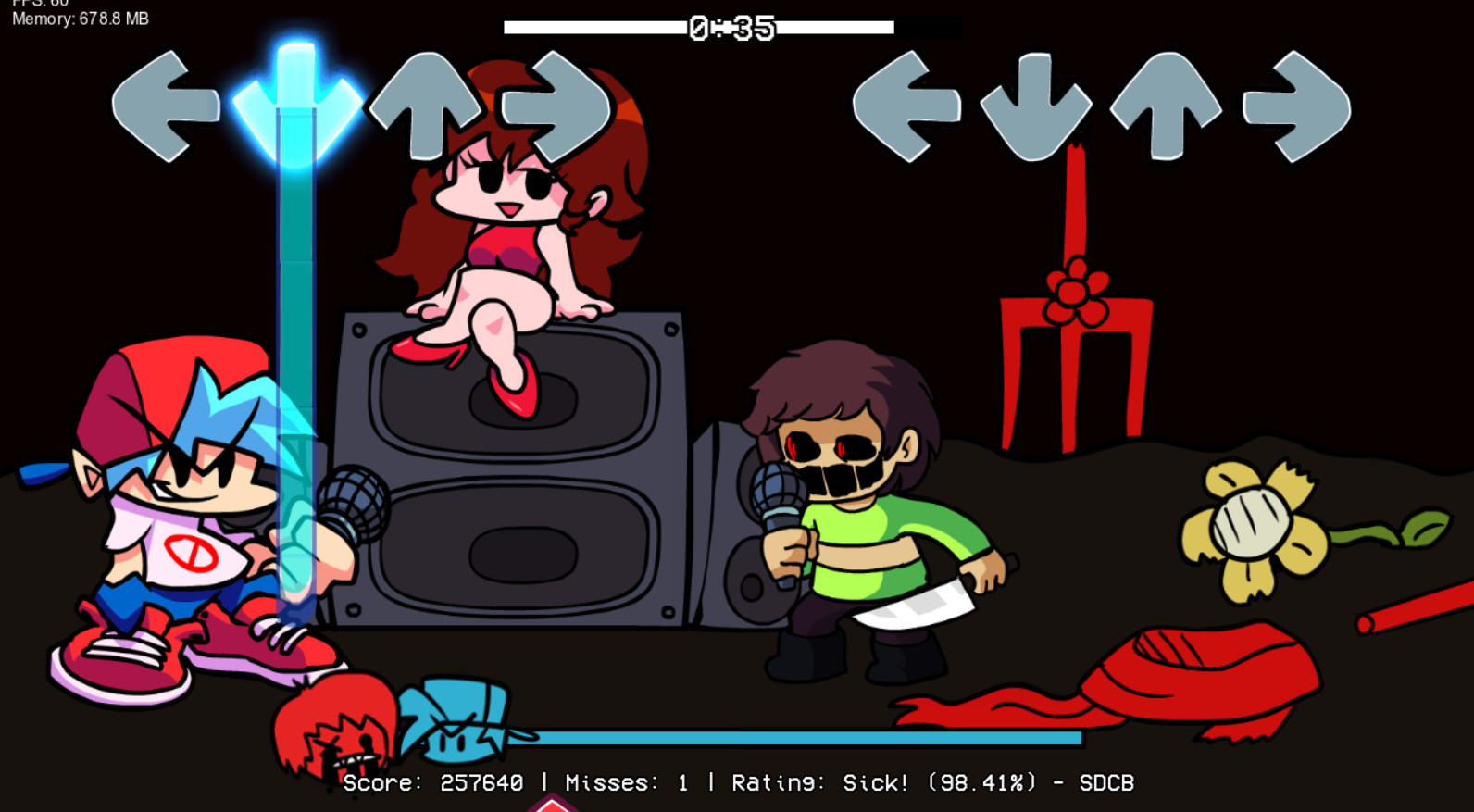 Vs Chara Psych Engine Port Mod for Friday Night Funkin' | FNF Mods