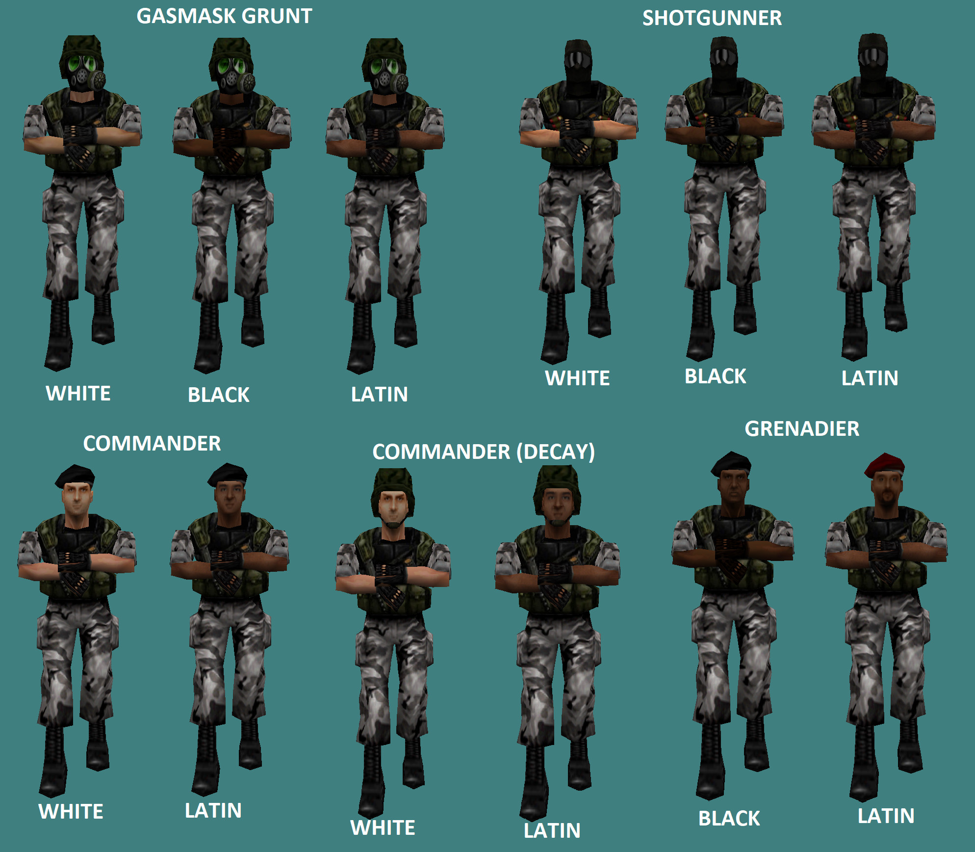 HL1 - Latin grunts [Half-Life] [Mods]