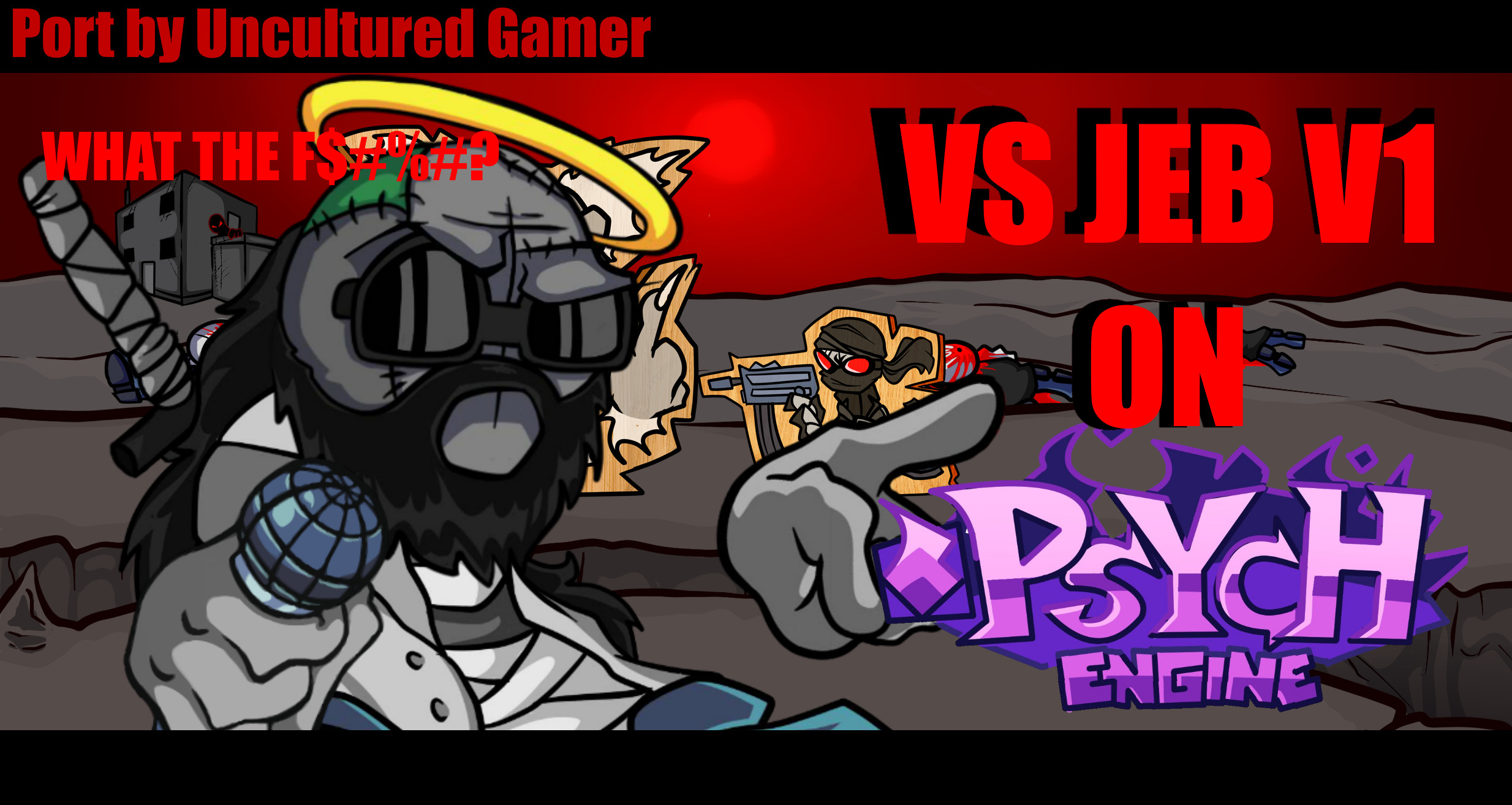 Vs Jeb V1 Psych engine port Mod for Friday Night Funkin' | FNF Mods