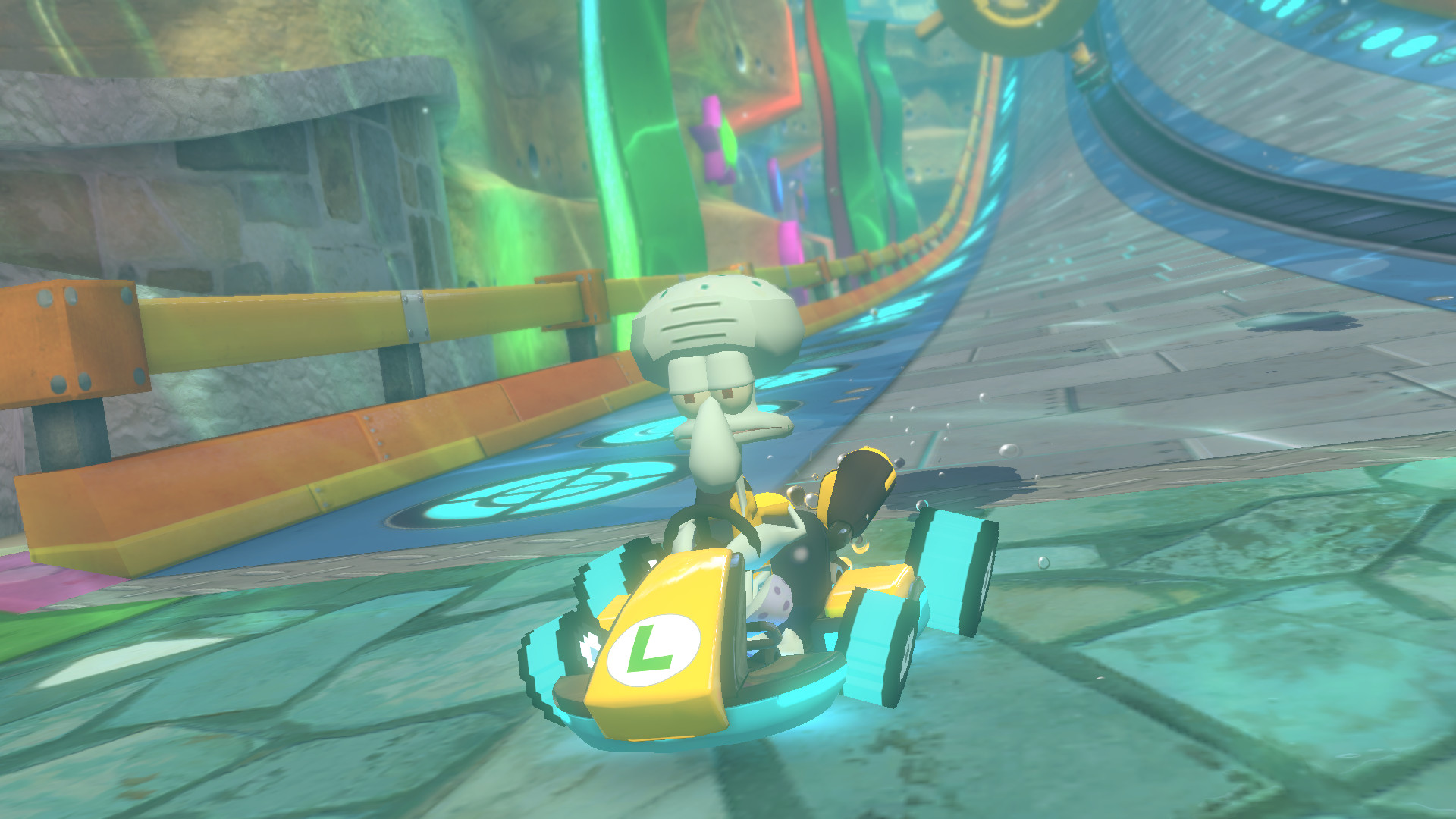 Mr. Squidward Driving in Mario Kart Mod for Mario Kart 8 Deluxe | MK8D Mods