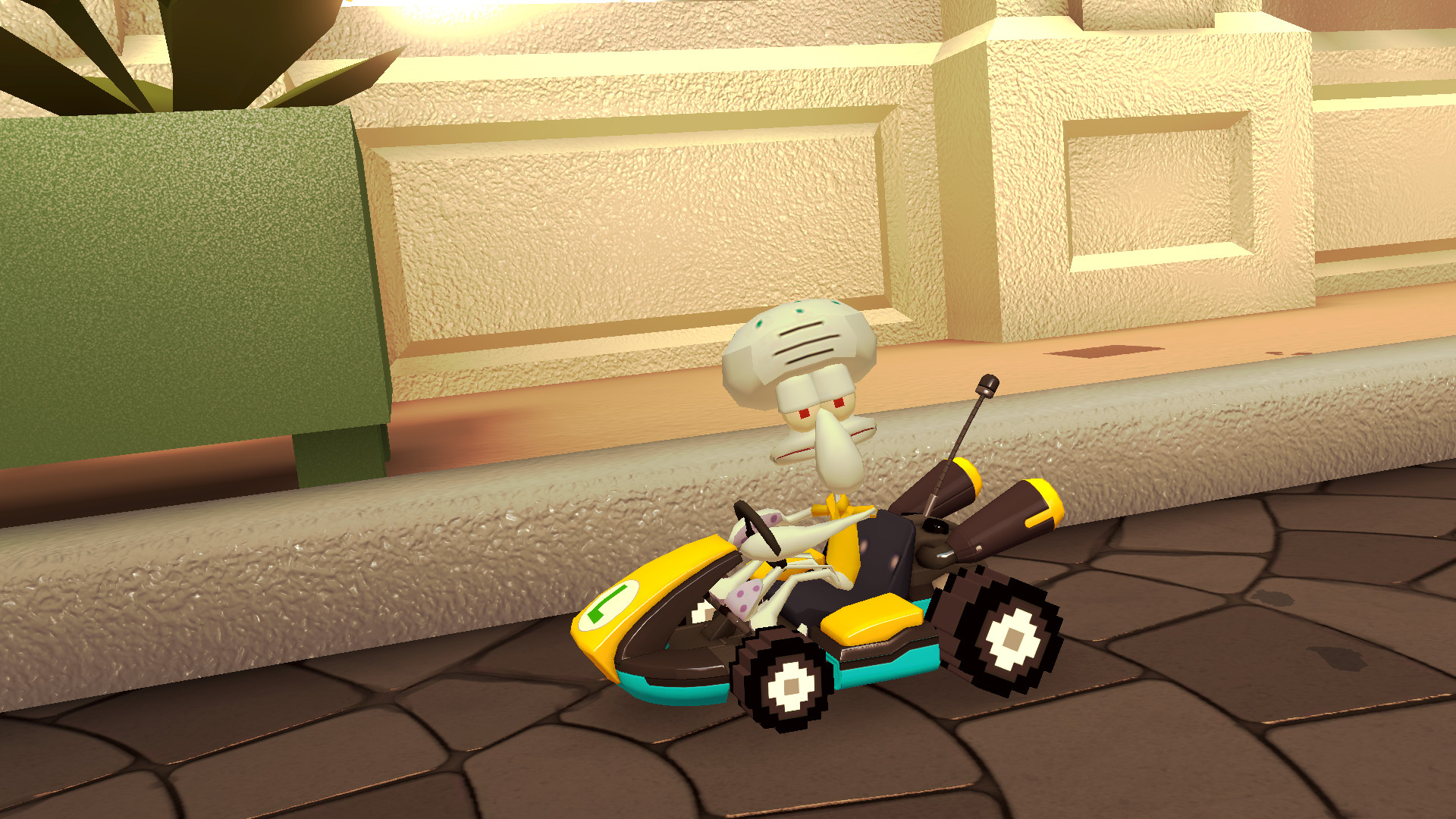 Mr. Squidward Driving in Mario Kart Mod for Mario Kart 8 Deluxe | MK8D Mods