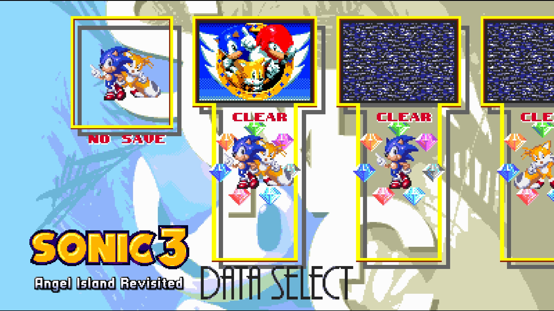 Sonic Origins Data Select Style Mod for Sonic 3 A.I.R. | S3AIR Mods