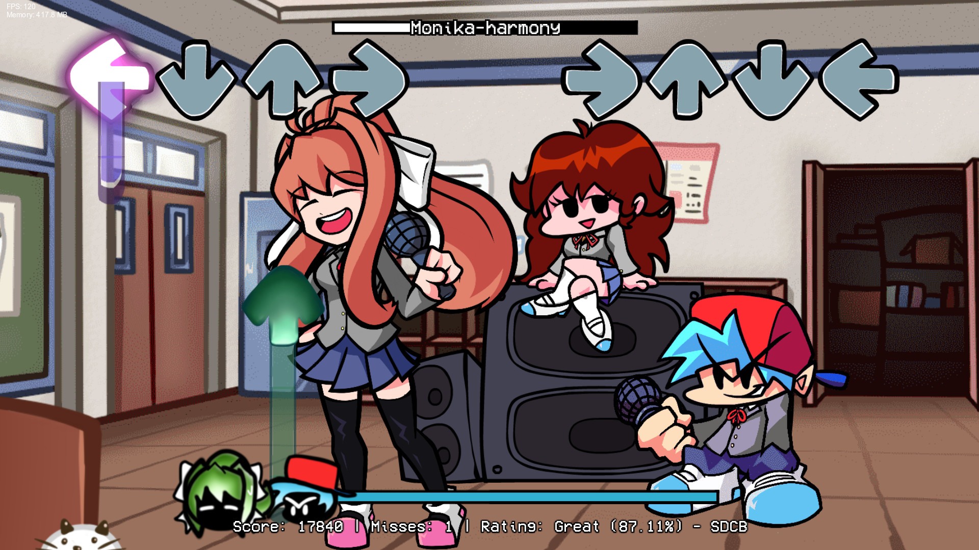 DDTO Fansong - Monika Harmony Mod for Friday Night Funkin' | FNF Mods