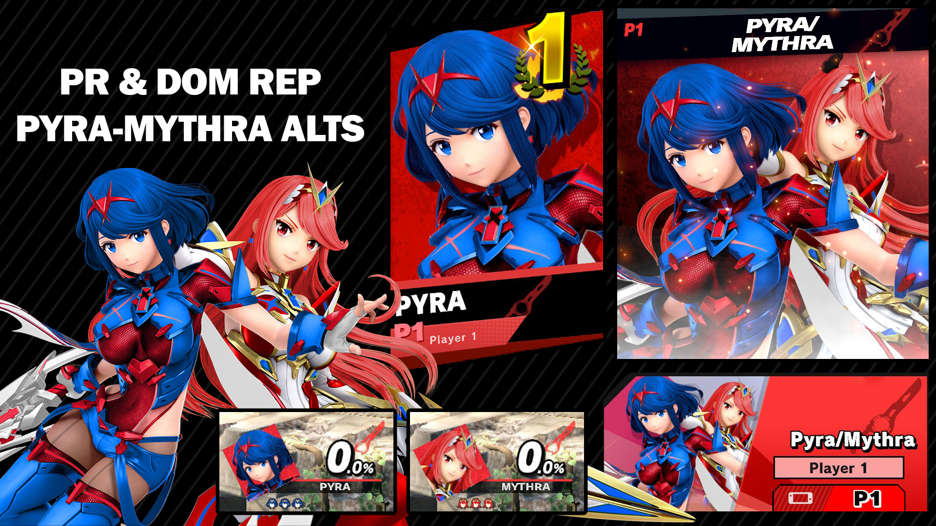 PR and DOM REP - Pyra & Mythra Alts Mod for Super Smash Bros. Ultimate ...