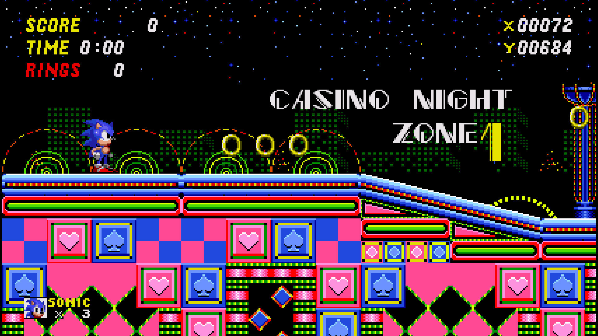(S2A) Beta Casino Night Zone [Sonic The Hedgehog 2 Absolute] [Mods]
