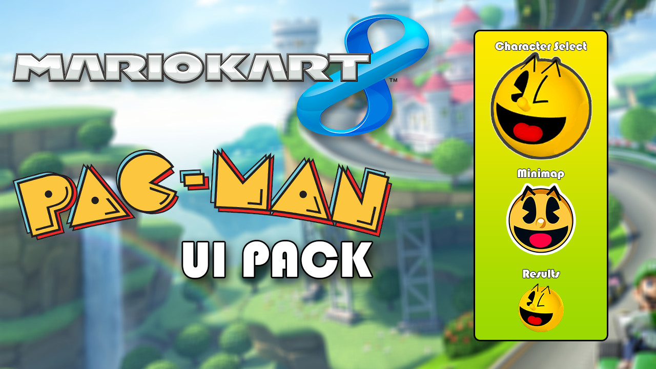 Pac Man HD UI Icons Mod for Mario Kart 8 | MK8 Mods