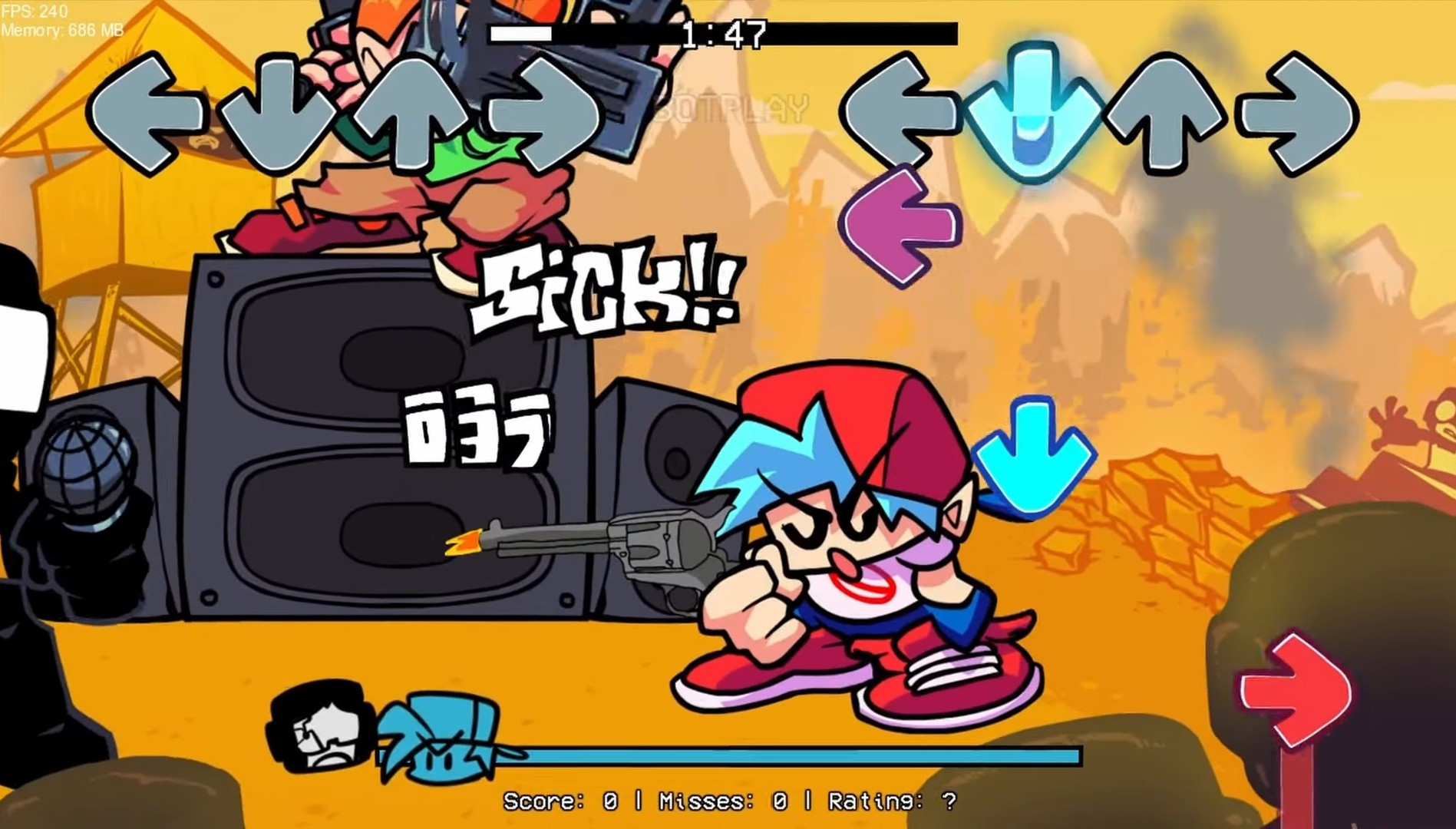 Boyfriend Revolver Mod (V1.2 Update) [Friday Night Funkin'] [Mods]