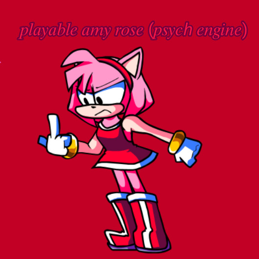 playable amy rose for pysch Mod for Friday Night Funkin' | FNF Mods
