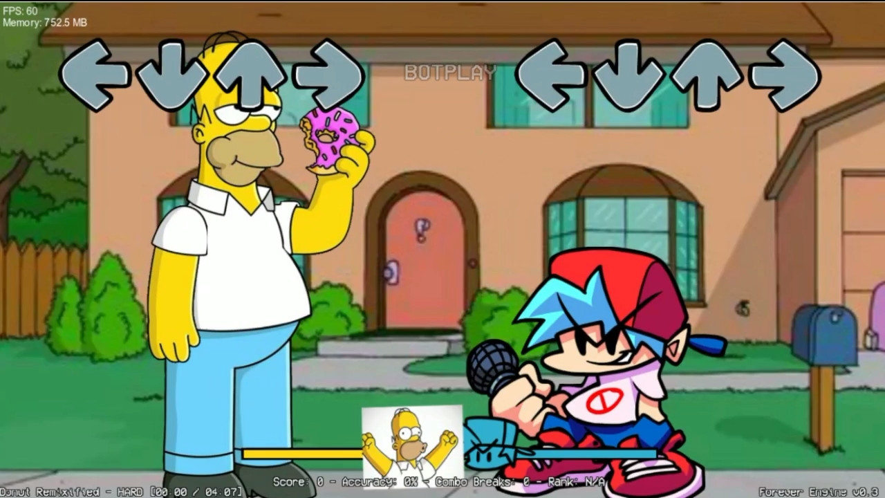 FNF Vs Homr: Playable Donut Remixified [Friday Night Funkin'] [Mods]