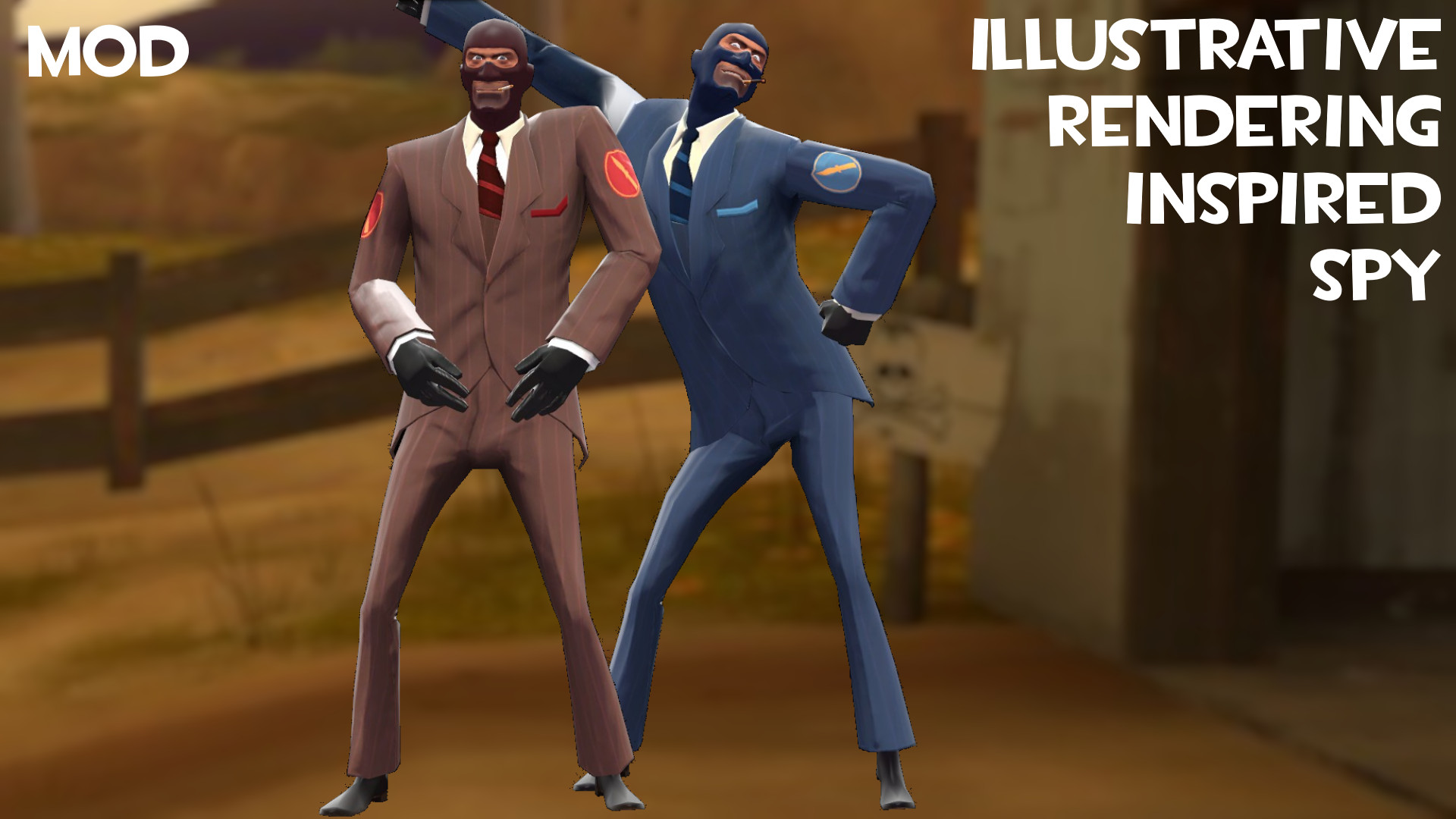 Illustrative Rendering Inspired Spy Mod for Team Fortress 2 | TF2 Mods