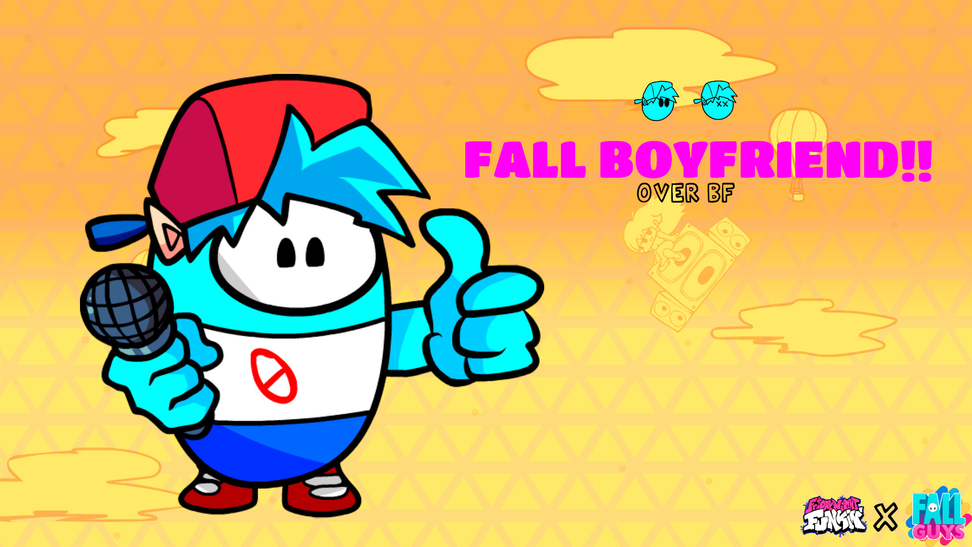 Fall boyfriend over BF!!! (bf fall guy) Mod for Friday Night Funkin ...