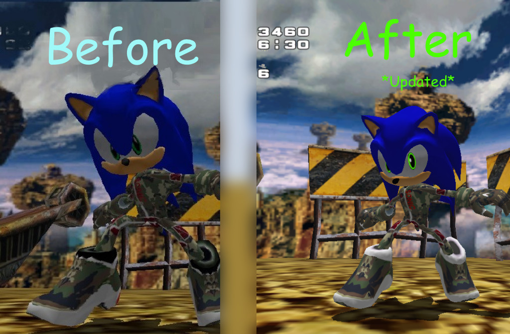 Camouflage Outfit for Sonic's 2nd Outfit [Sonic Adventure 2] [Mods]