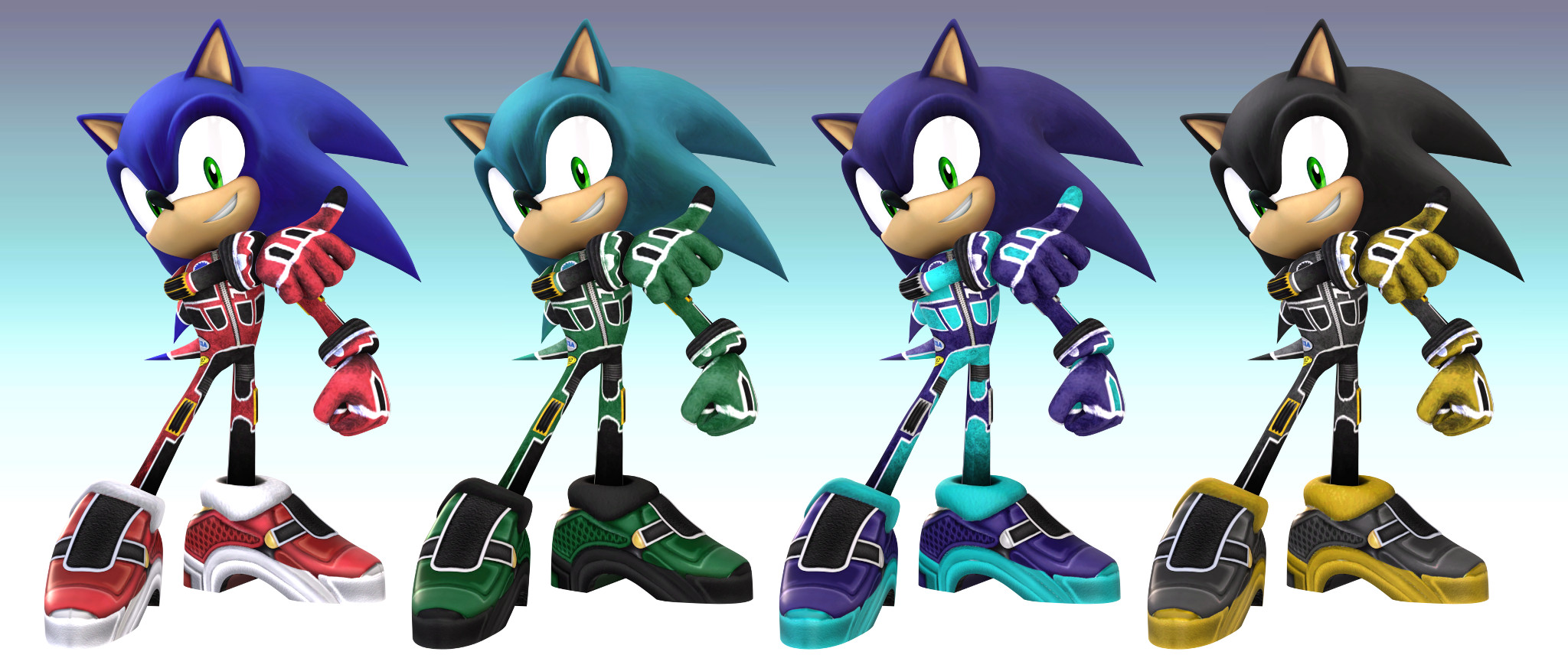 Brawl Sonic Pose Cosmetic Pack Mod for Super Smash Bros. Brawl | Brawl Mods