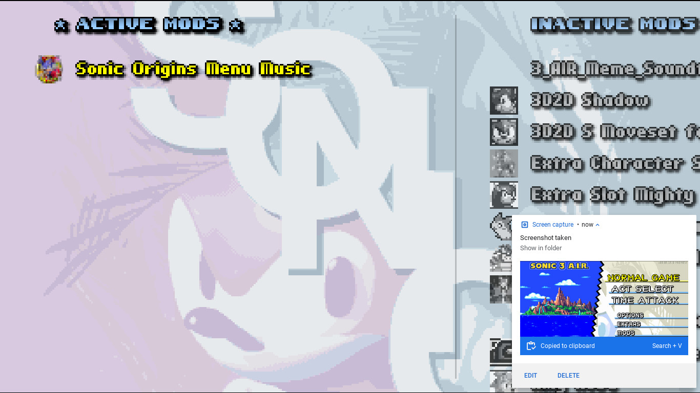 Sonic Origins Sonic World Music over Main Menu Mod for Sonic 3 A.I.R ...