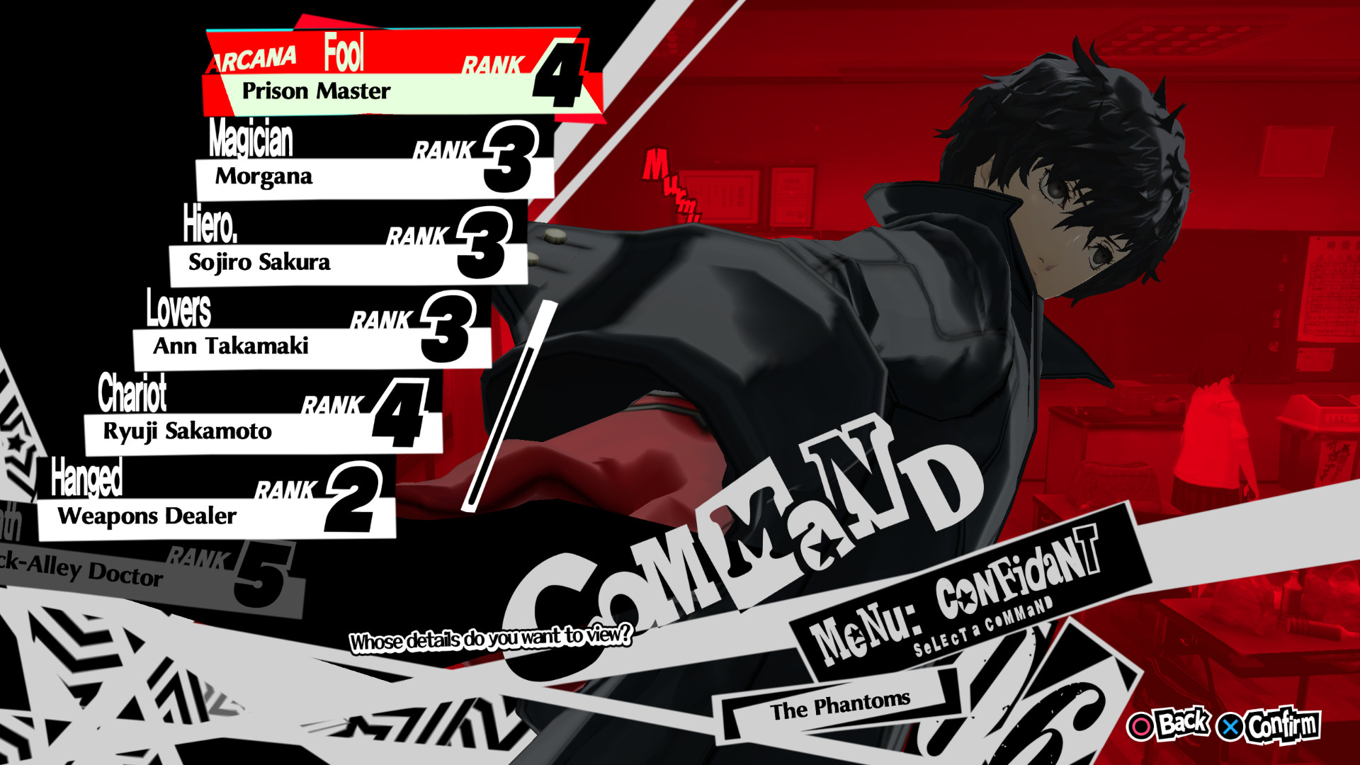 Regular Joker over B/W pause menu Joker Mod for Persona 5 | P5 Mods