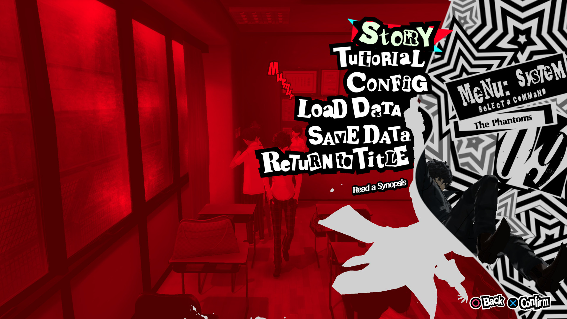 Regular Joker over B/W pause menu Joker Mod for Persona 5 | P5 Mods