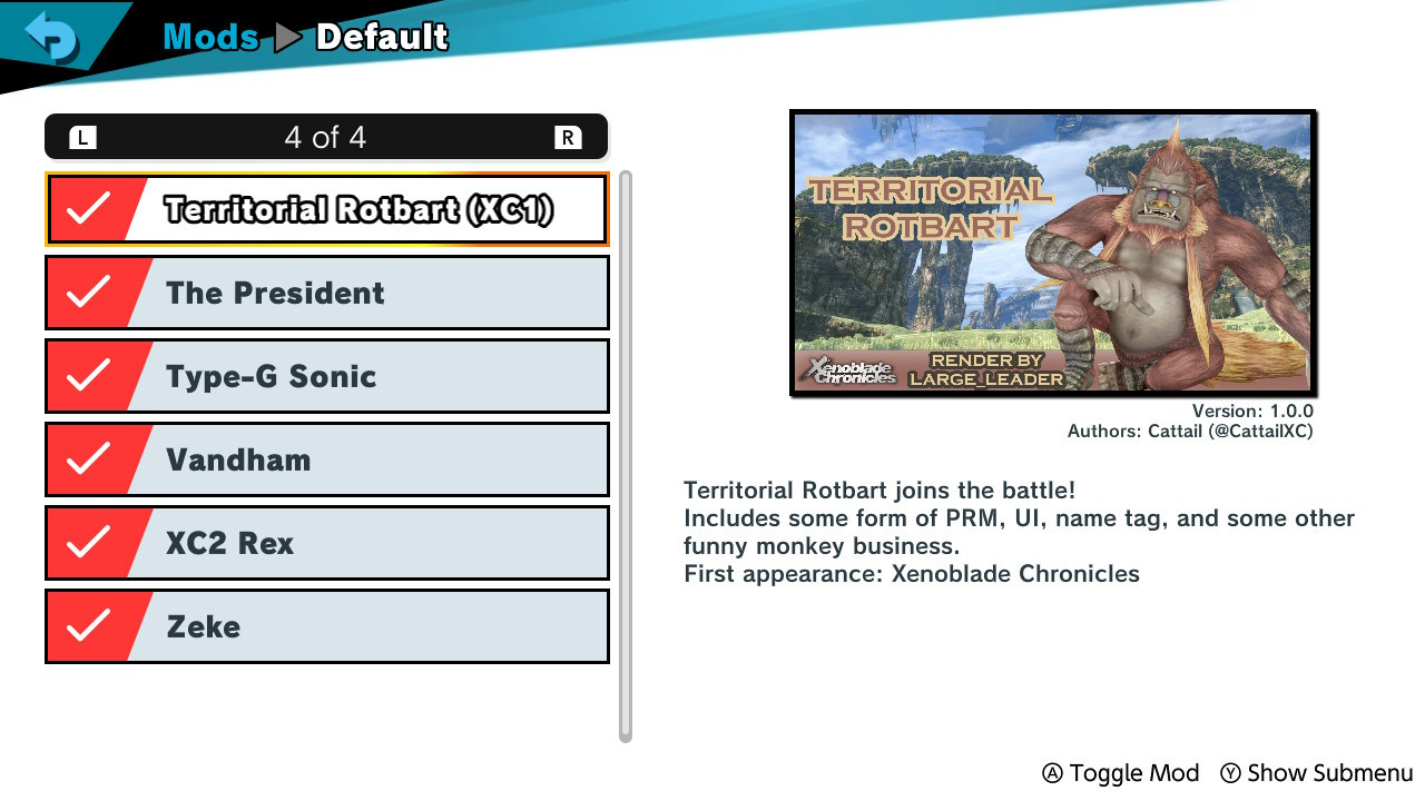 Territorial Rotbart (XC1) Mod for Super Smash Bros. Ultimate | SSBU Mods