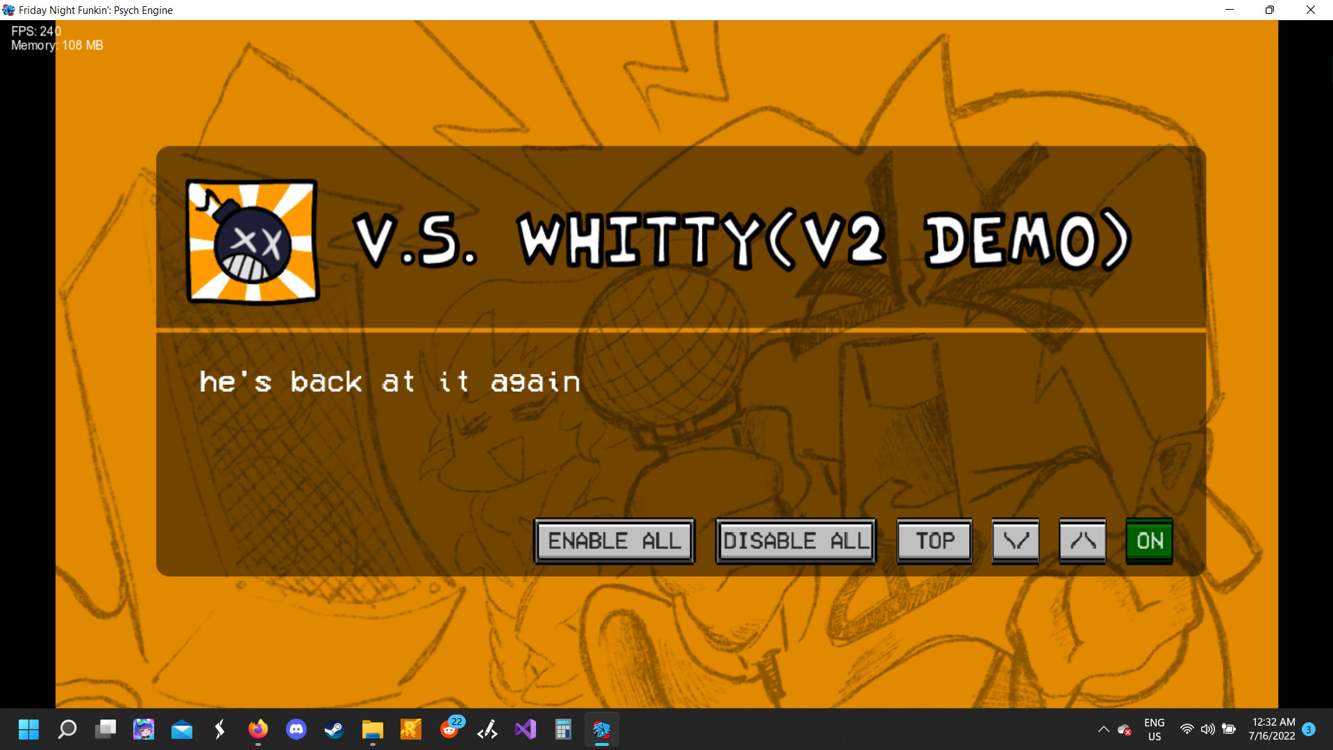 V.S. Whitty(full week recharted)demo!!! [Friday Night Funkin'] [Mods]