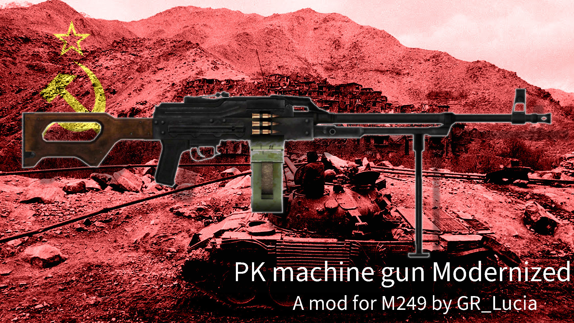 PK machine gun Modernized [Counter-Strike 1.6] [Mods]