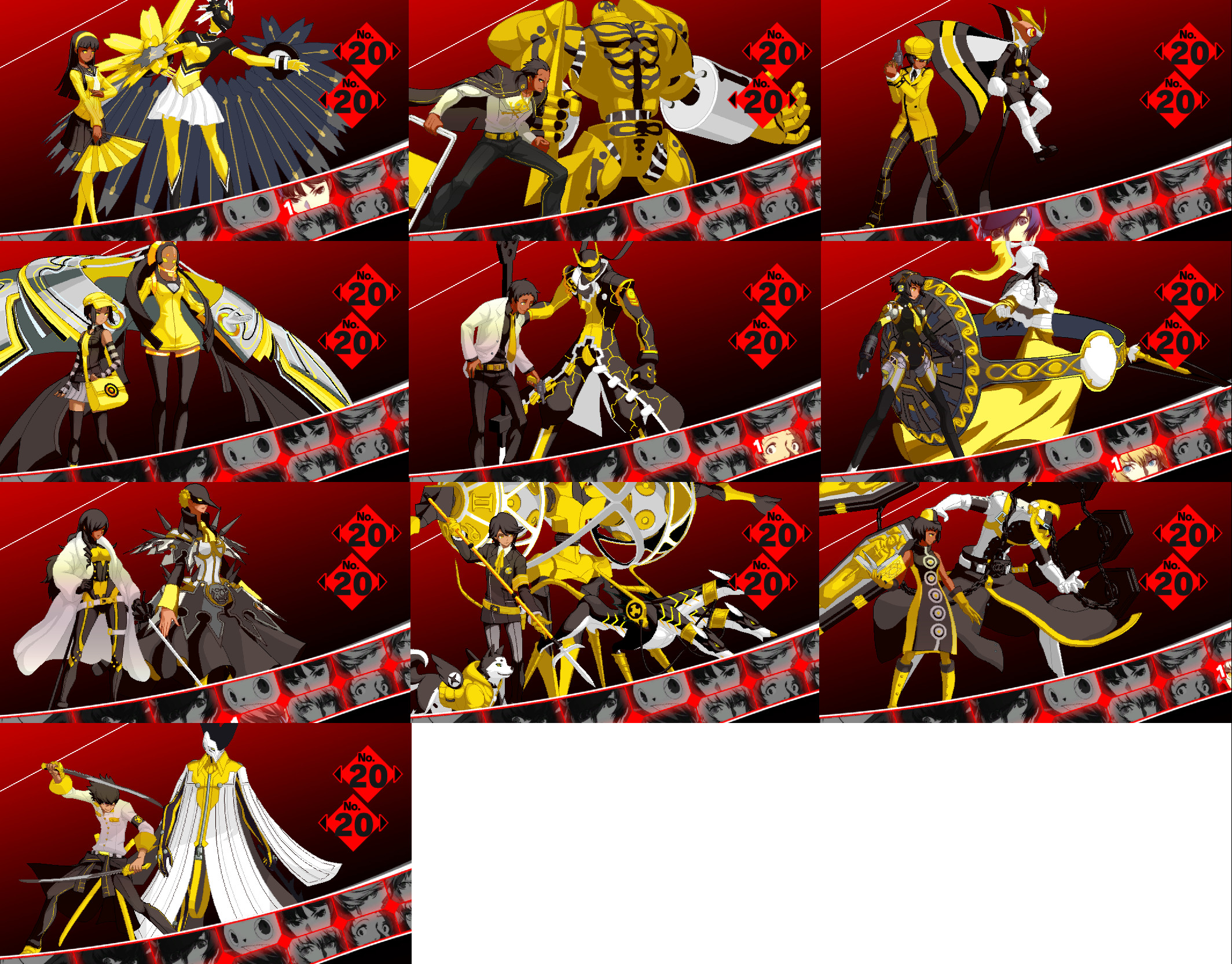 P4AU BLM Colors For Everyone Over Color 20 Mod for Persona 4 Arena ...