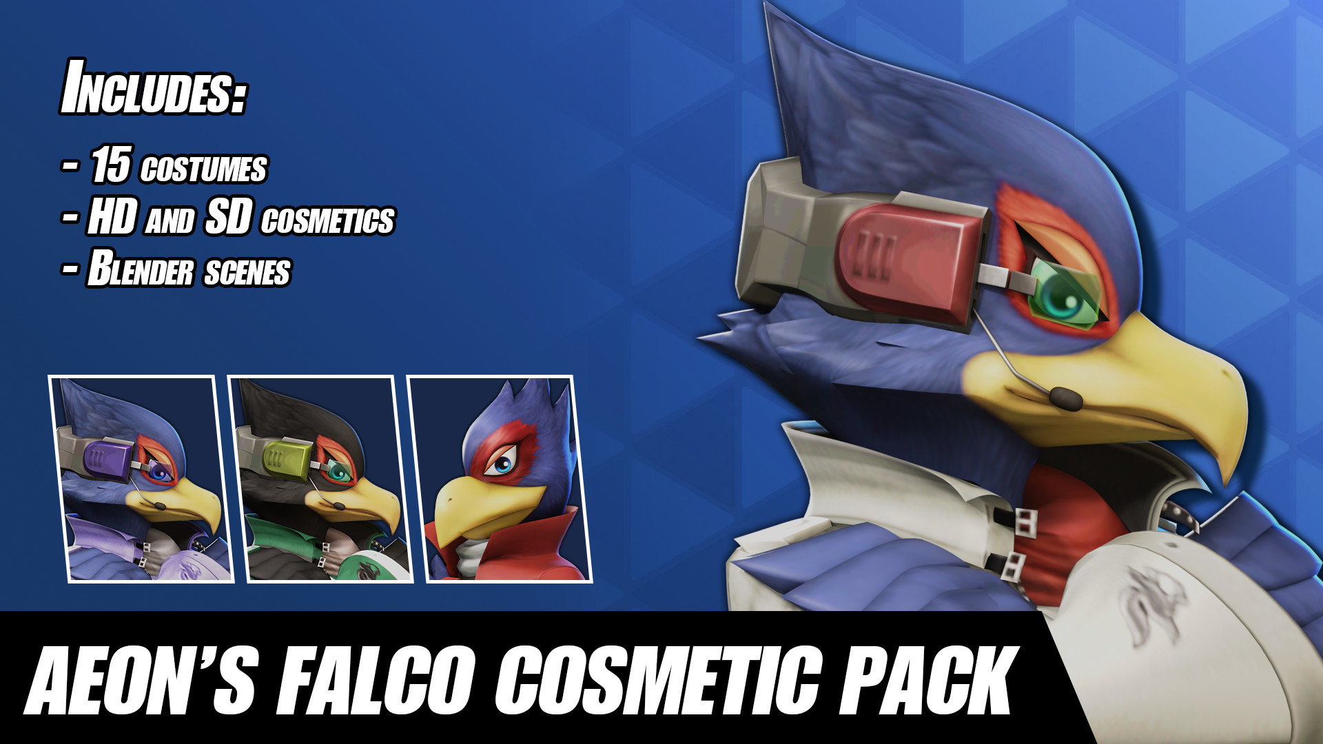 (Outdated) Aeon's Falco Cosmetic Pack [Super Smash Bros. Brawl] [Mods]