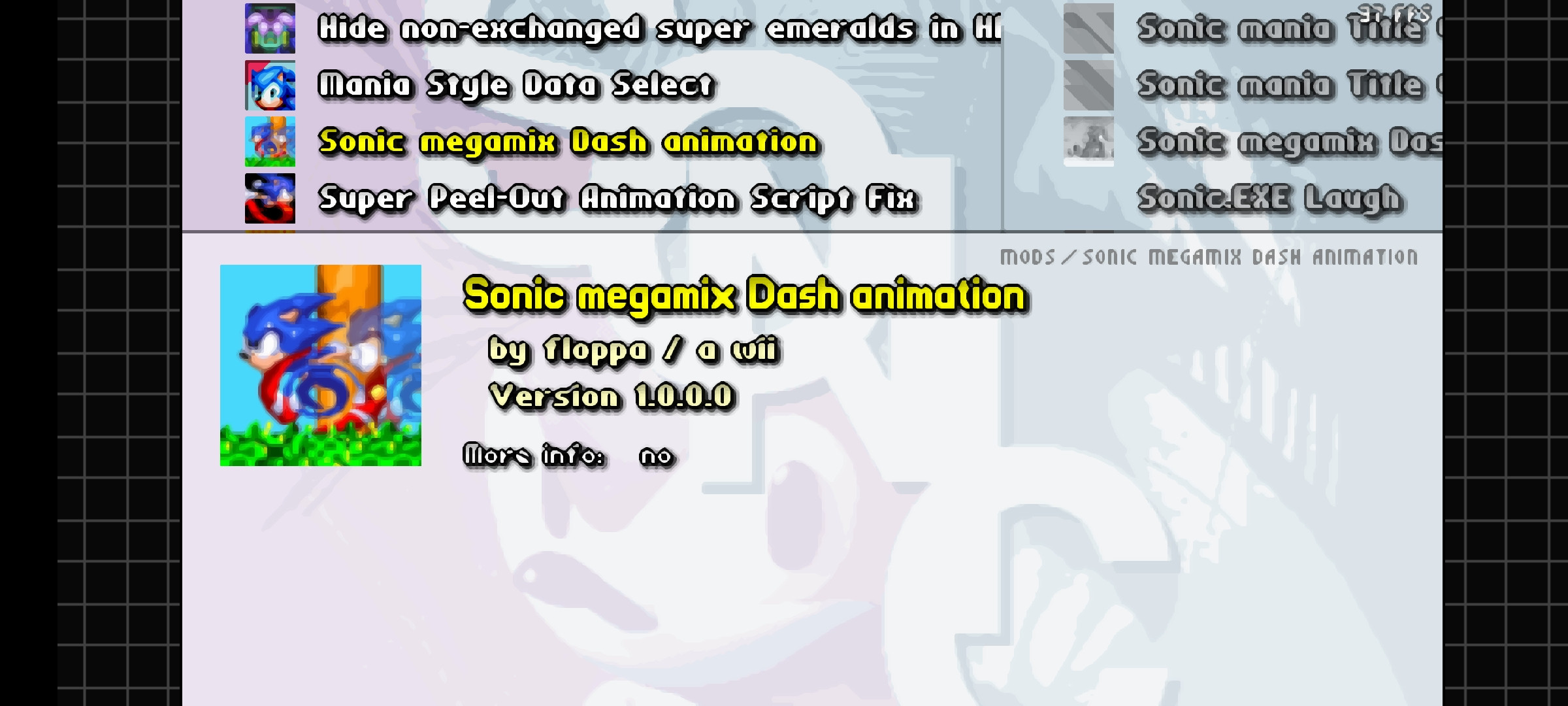 Sonic megamix Dash Animations Mod for Sonic 3 A.I.R. | S3AIR Mods