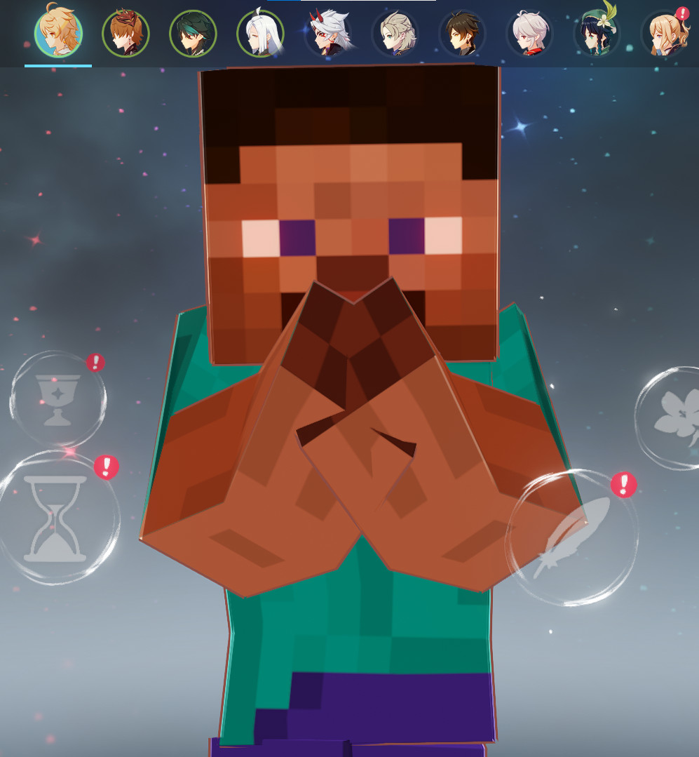 Minecraft Steve Mod for Genshin Impact | GI Mods