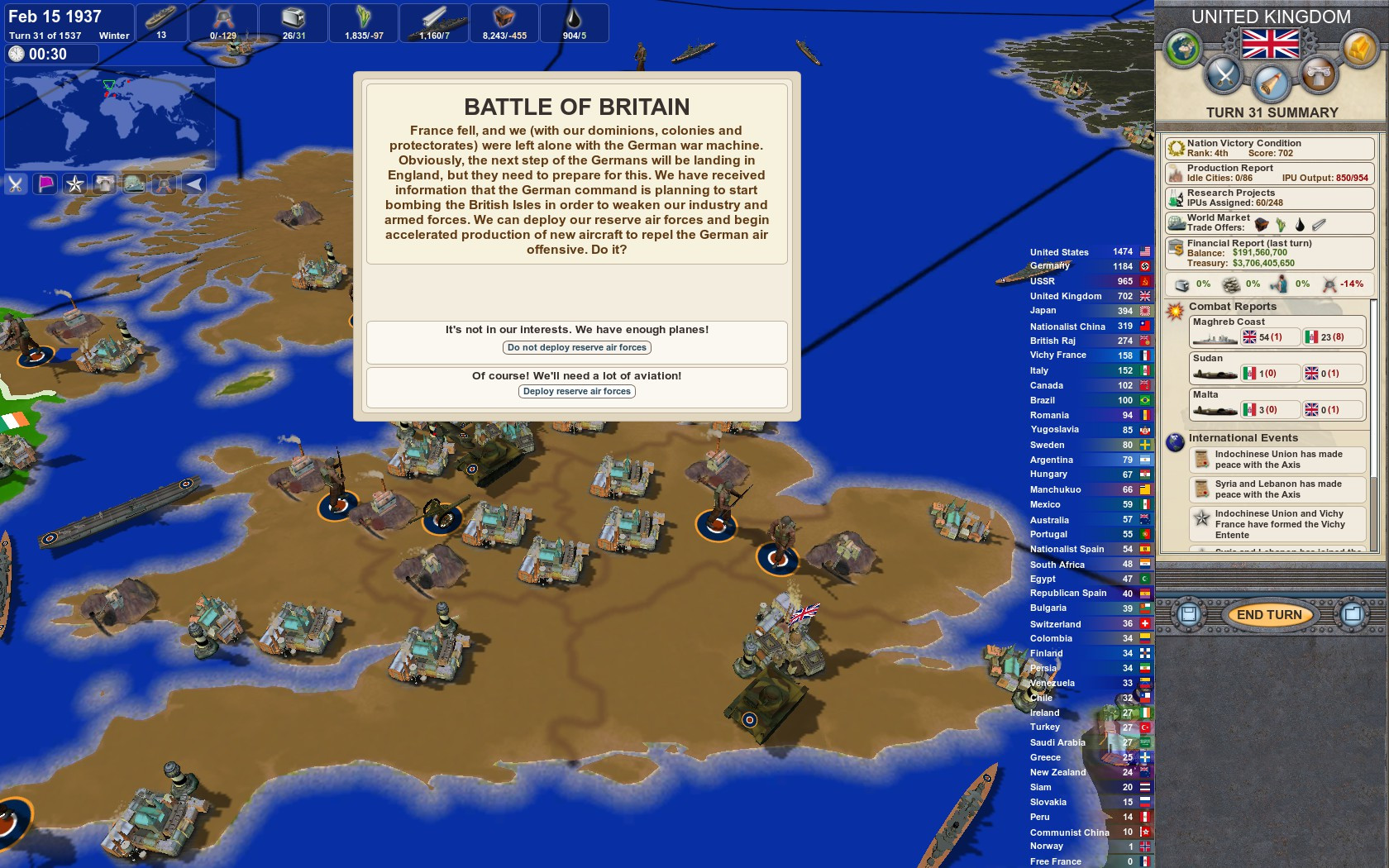 Darkest Hour:MH1 Improved [Making History: The Calm & The Storm] [Mods]