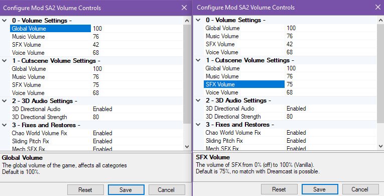 SA2 Volume Controls Mod for Sonic Adventure 2 | SA2 Mods