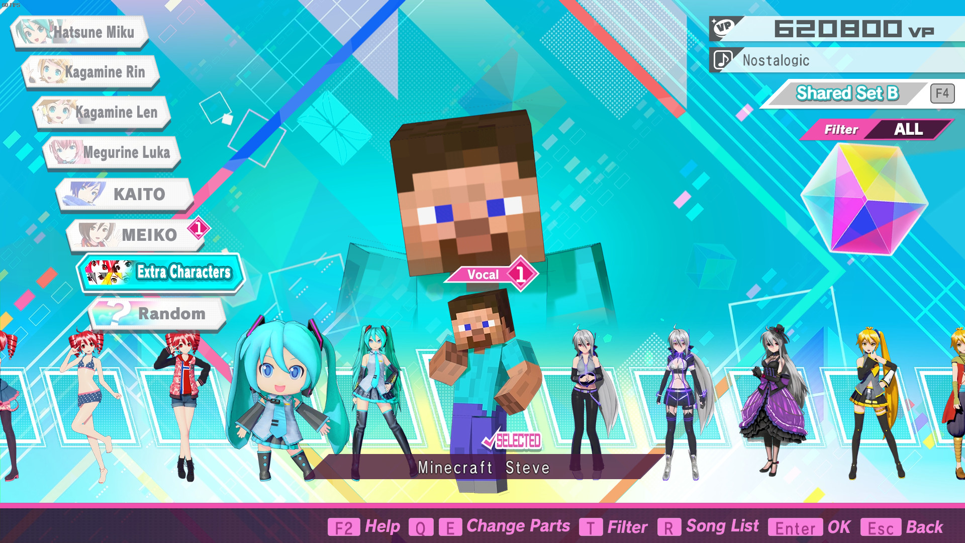 Minecraft Steve Mod for Hatsune Miku: Project DIVA Mega Mix+ ...