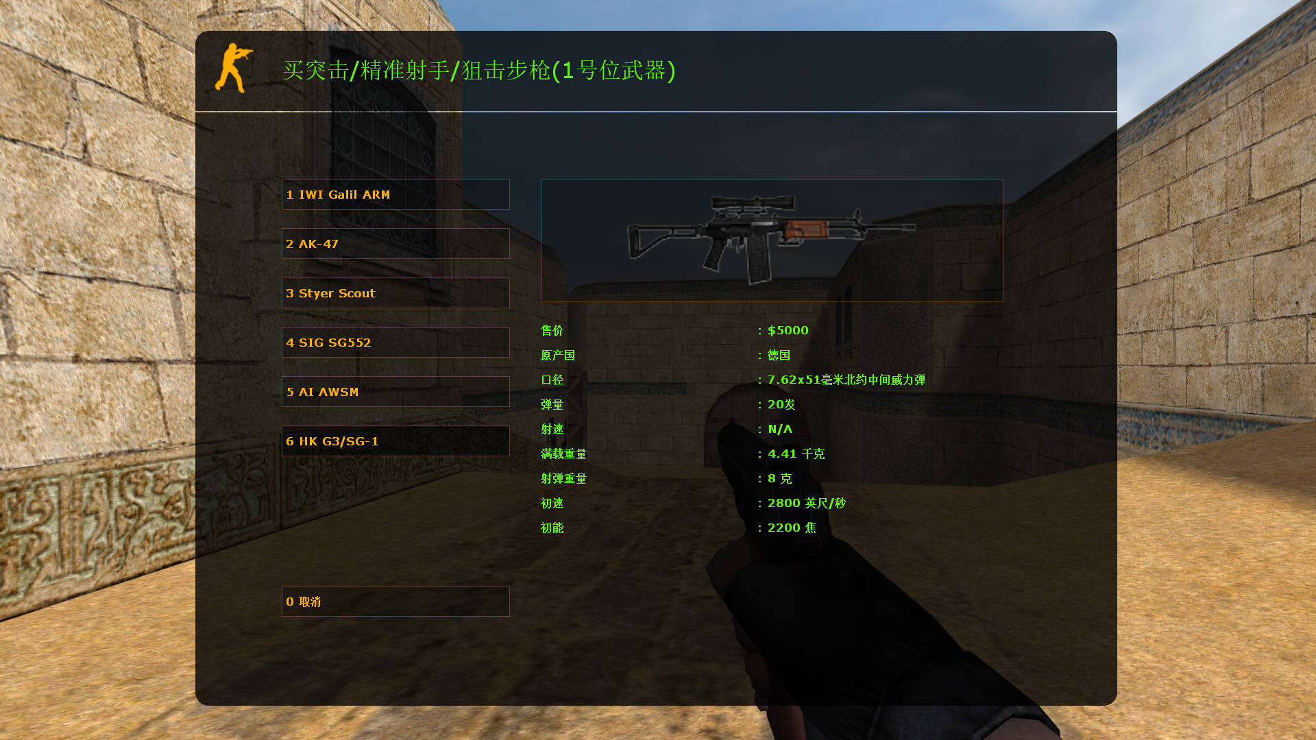 IMI Galil Galatz Tactical Rifle Mod for Counter-Strike 1.6 | CS1.6 Mods