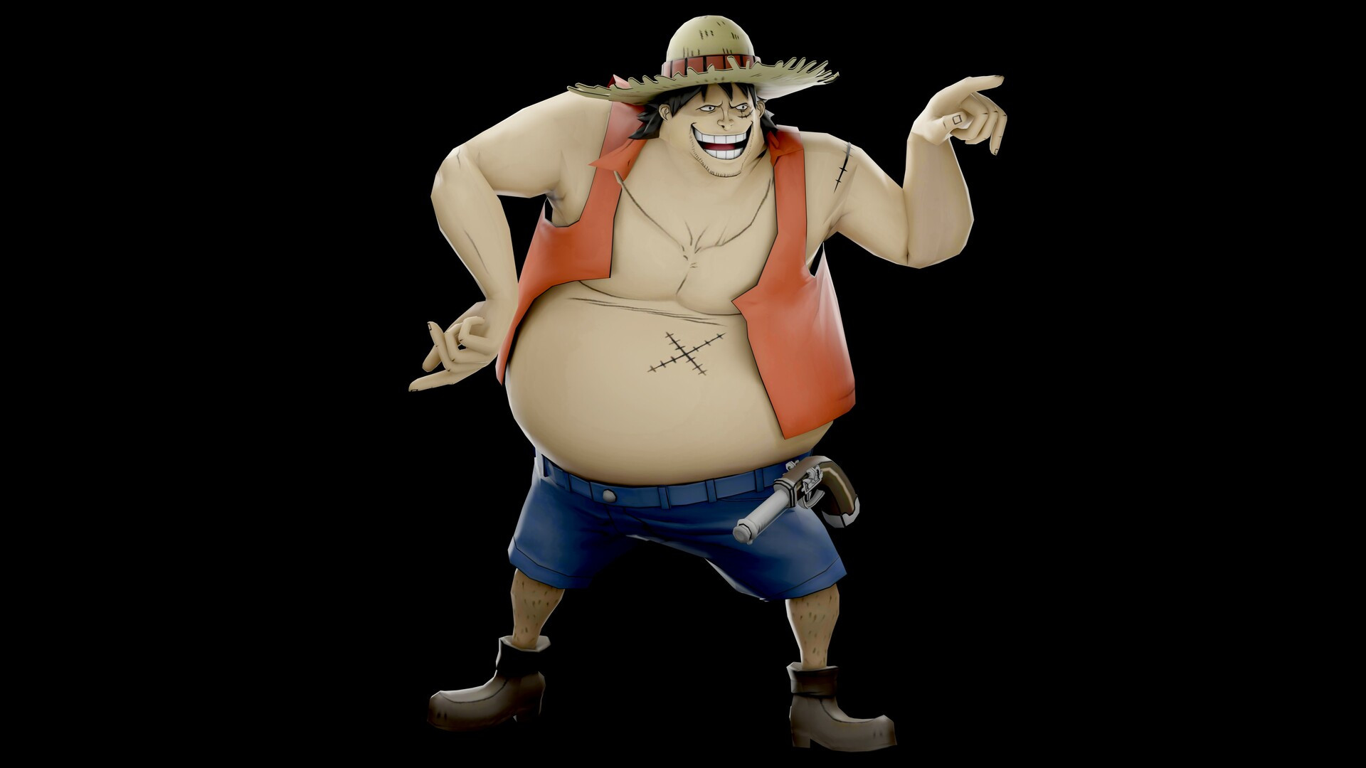 Fake Luffy over King K Rool! Mod for Super Smash Bros. Ultimate | SSBU Mods