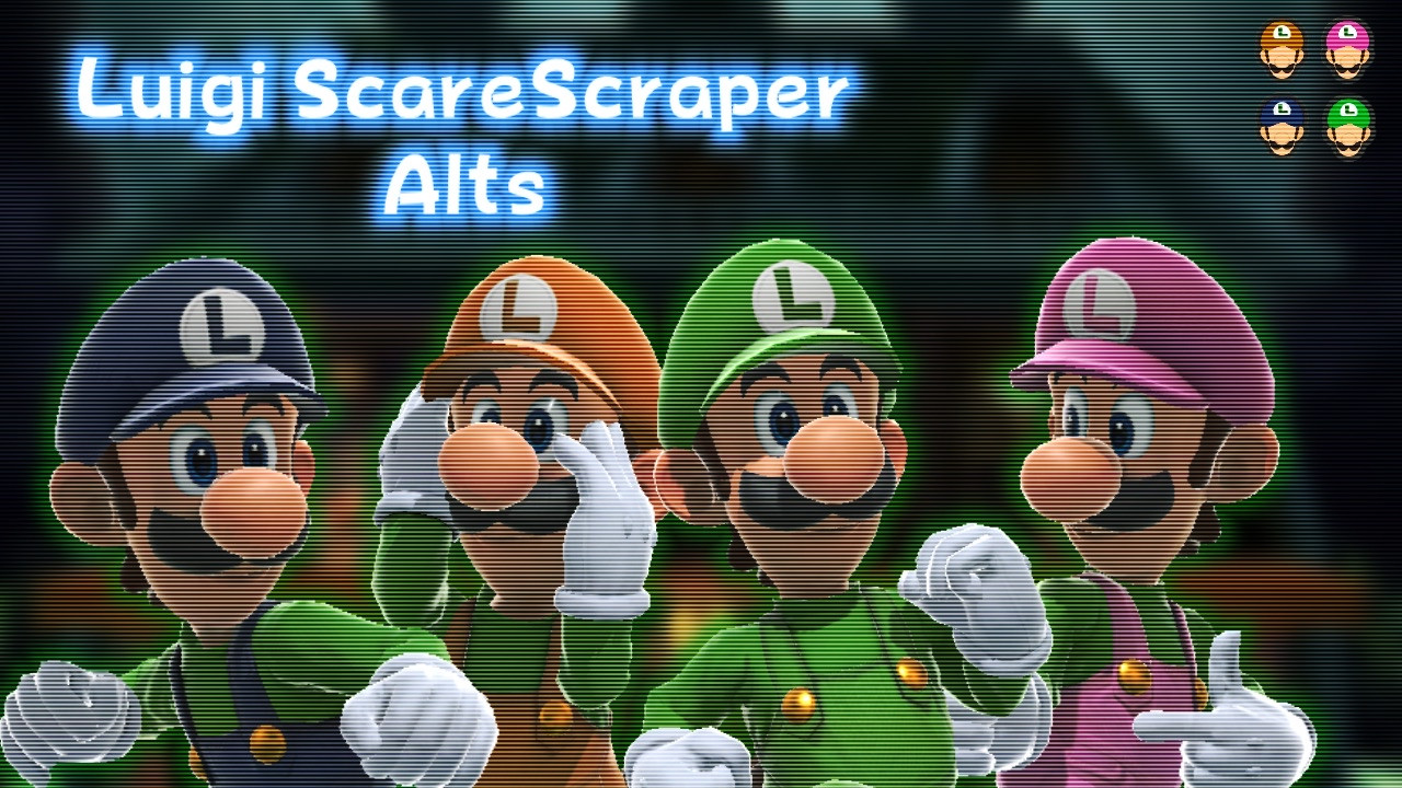 Luigi ScareScraper Alts Mod for Super Smash Bros. Ultimate | SSBU Mods