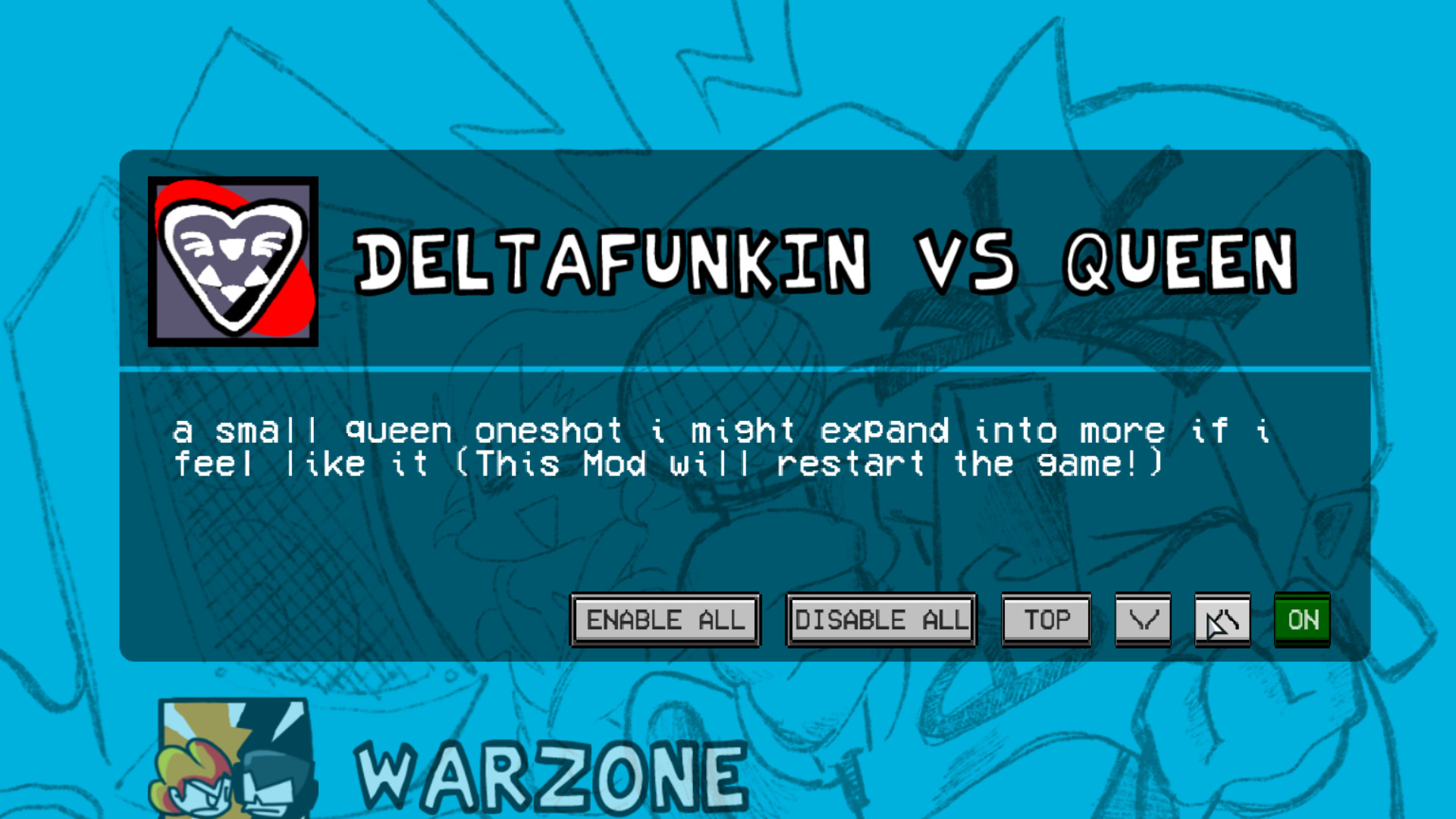 DeltaFunkin vs queen [Friday Night Funkin'] [Mods]
