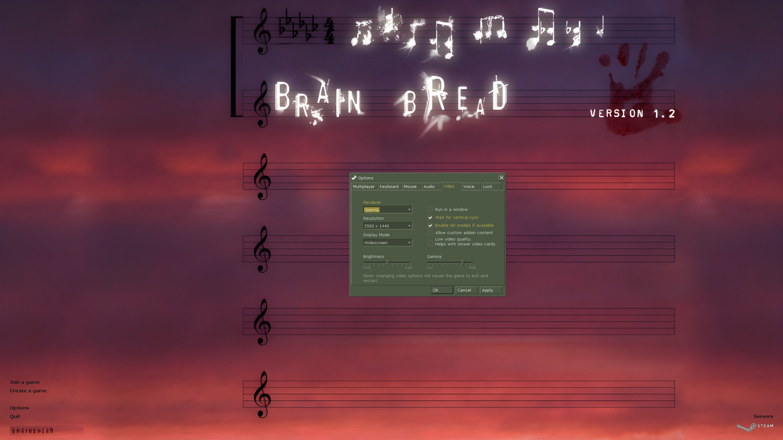 HD Main Menu [BrainBread] [Mods]