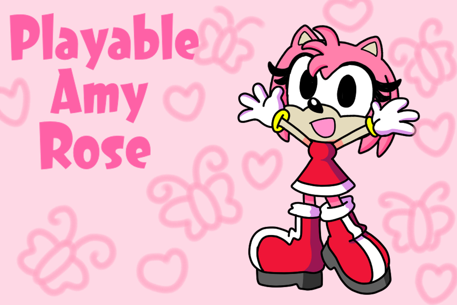 Playable Amy Rose! Mod for Friday Night Funkin' | FNF Mods