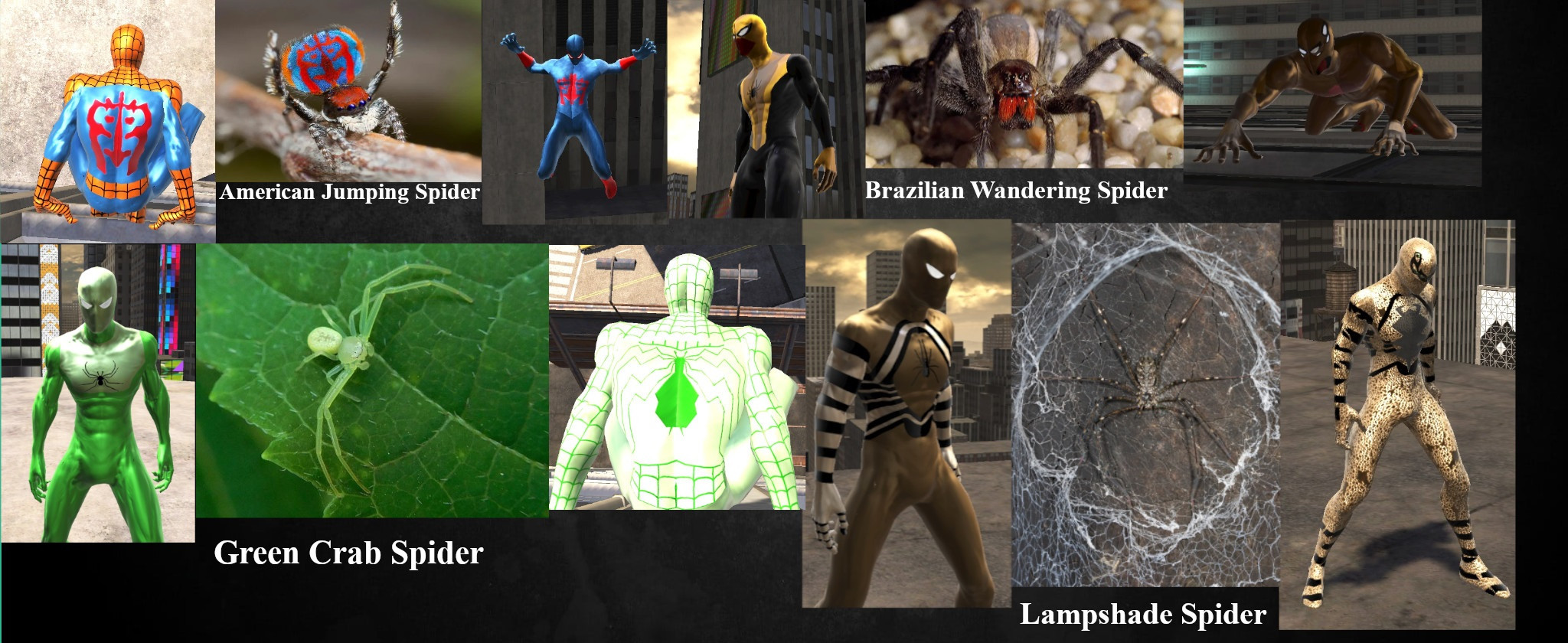 Real Life Spiders Part 1 Mod for Spider-Man: Web of Shadows | SM:WoS Mods