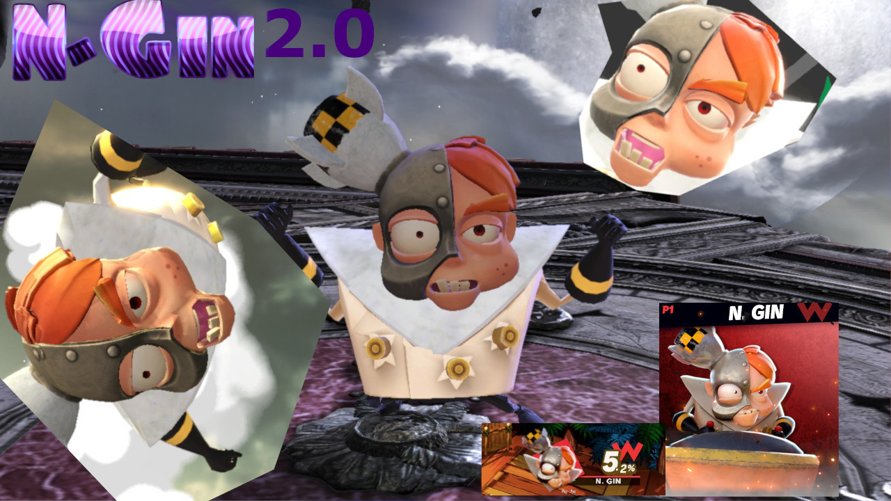 Dr. N. Gin Over Wario + Mecha 2.0 Mod for Super Smash Bros. Ultimate ...