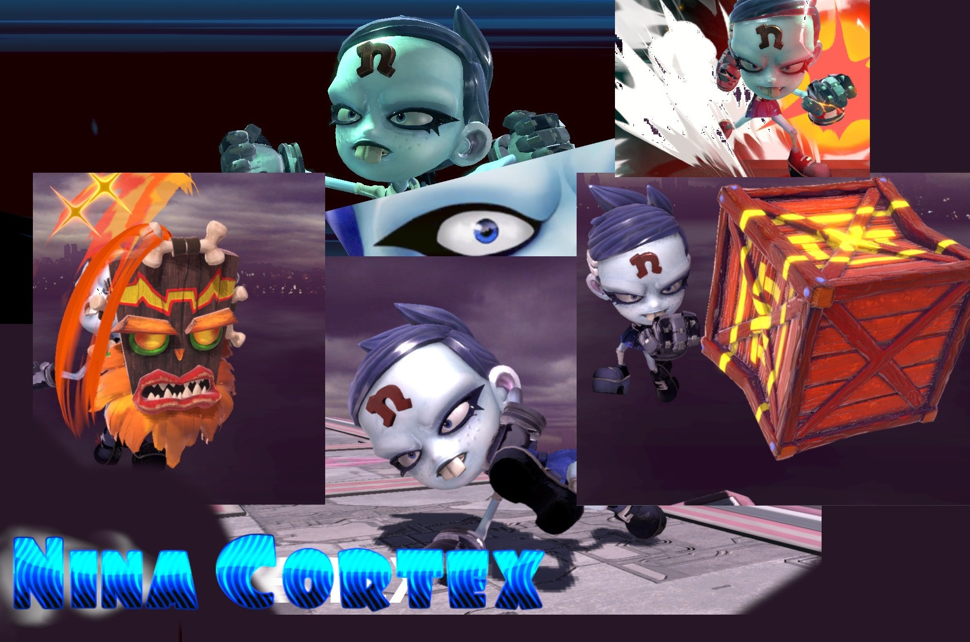 Nina Cortex + Uka Uka + TNT Crate Mod for Super Smash Bros. Ultimate ...