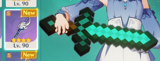 Minecraft Diamond Tool Pack Mod for Genshin Impact | GI Mods