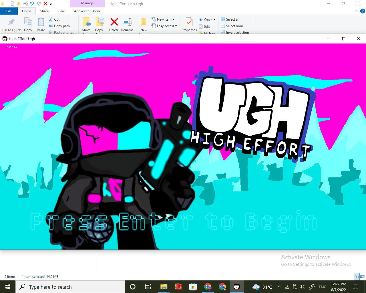 High Effort Neo UGH [Friday Night Funkin'] [Mods]