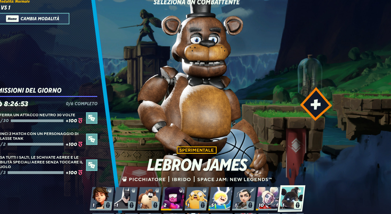 Freddy Ballin' - Freddy Fazbear over LeBron James Mod for MultiVersus ...