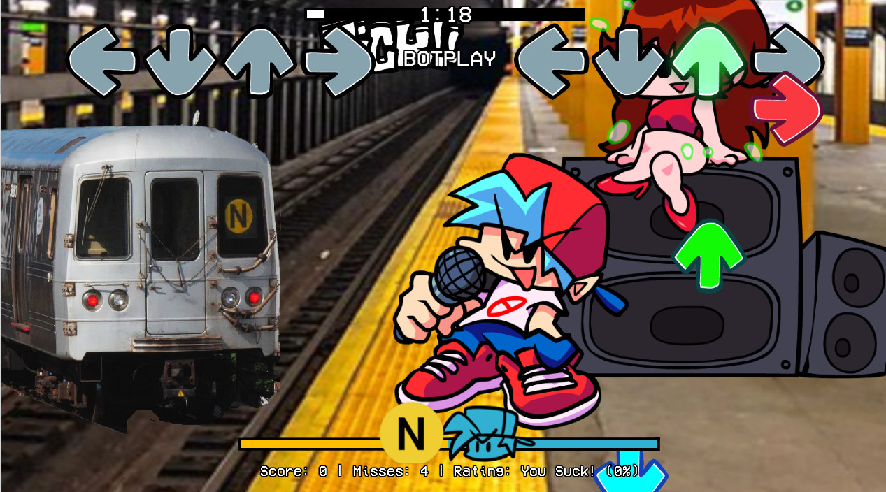 FNF VS N TRAIN Mod for Friday Night Funkin' | FNF Mods