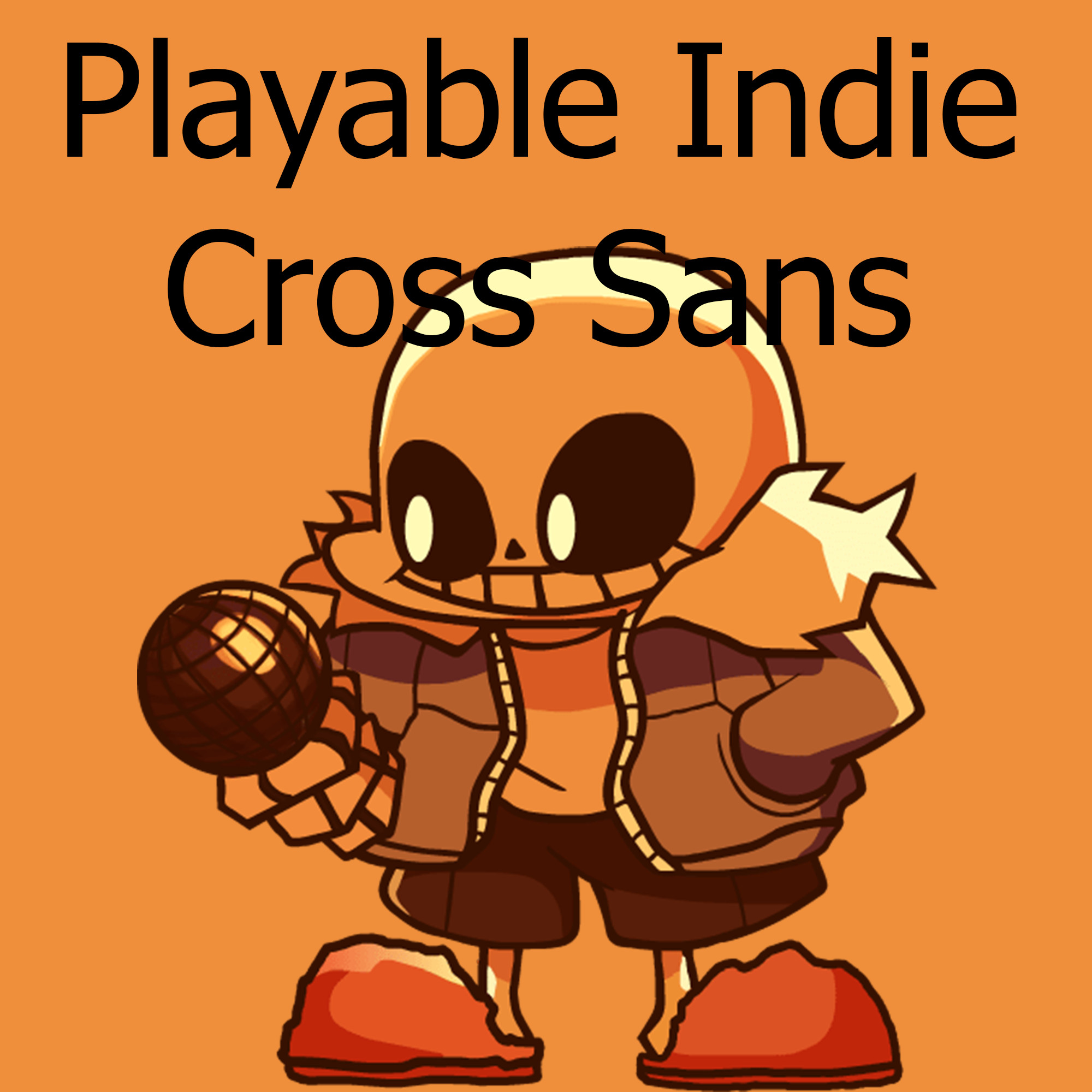 Playable Indie Cross Sans Mod for Friday Night Funkin' | FNF Mods