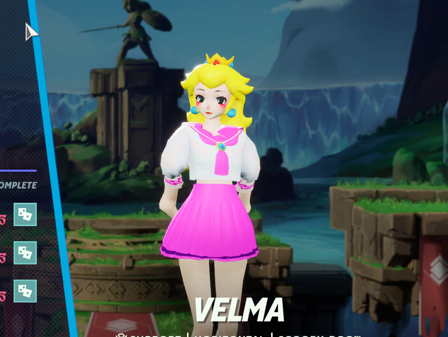 School girl peach swapped with velma Mod for MultiVersus | MVS Mods