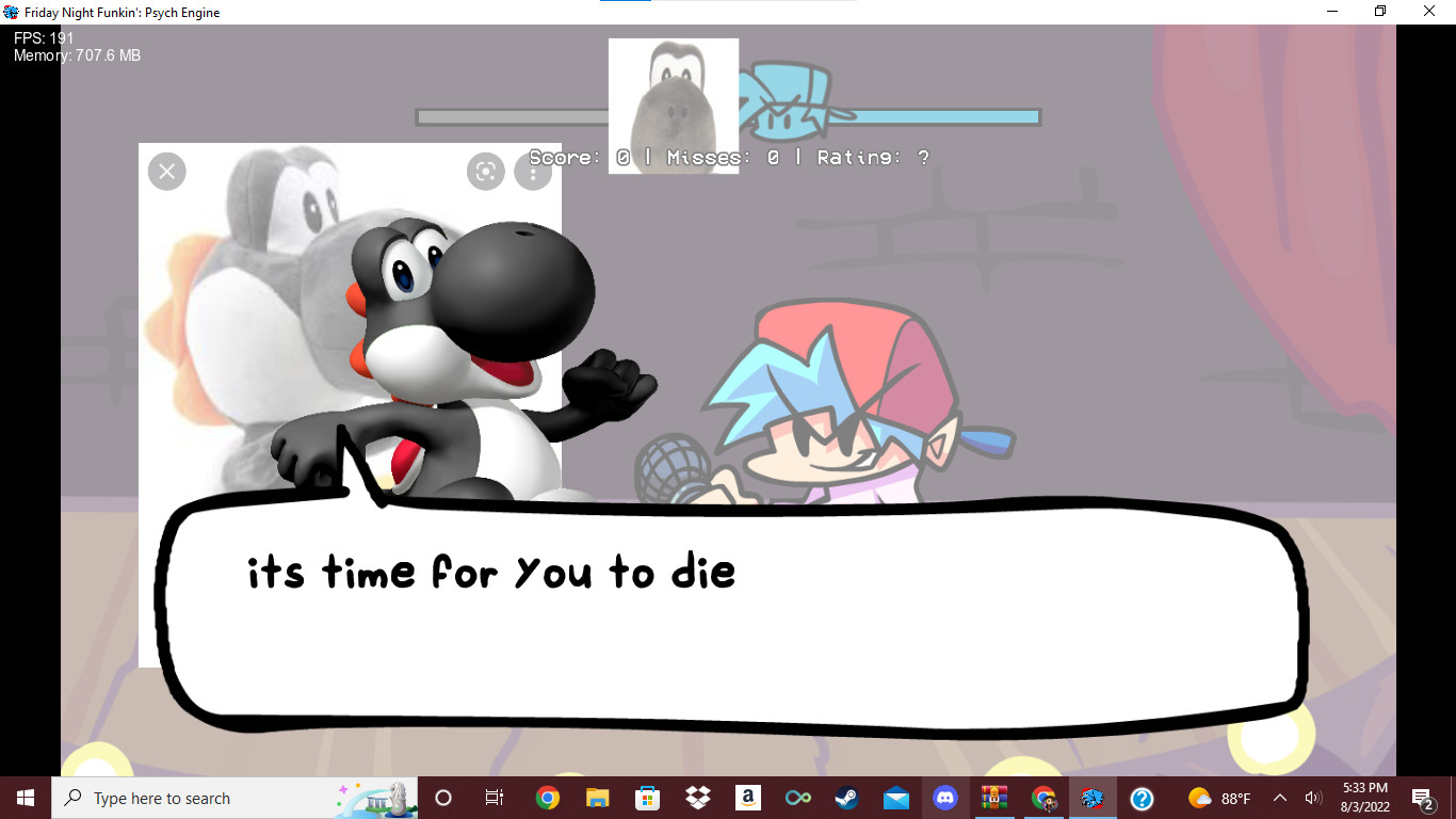 FnF Vs Black Yoshi (Not SML) [JOKE MOD] Mod for Friday Night Funkin ...