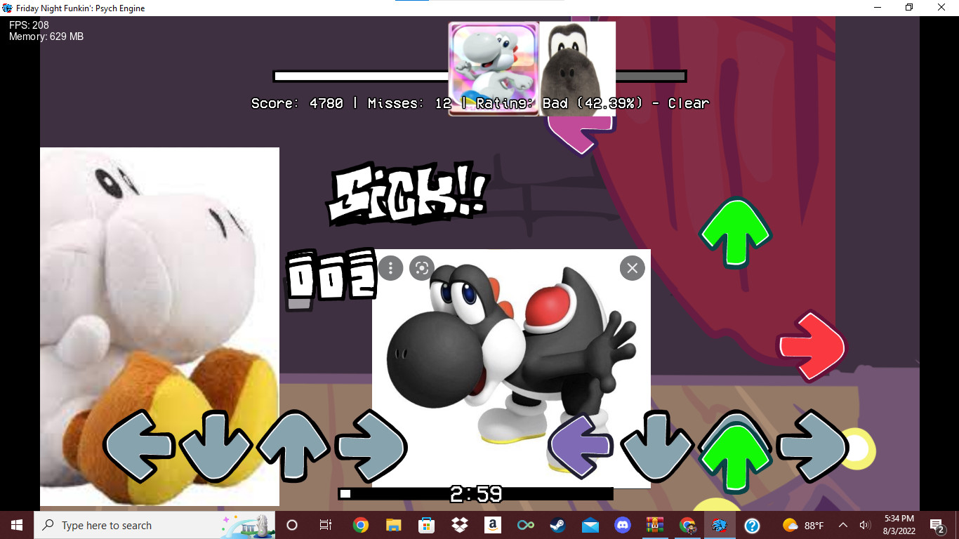 FnF Vs Black Yoshi (Not SML) [JOKE MOD] Mod for Friday Night Funkin ...