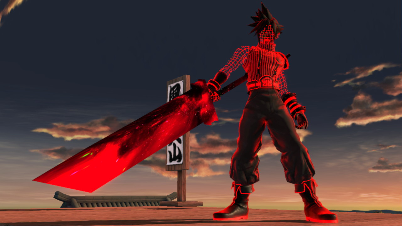 Wireframe Cloud Mod for Super Smash Bros. Ultimate | SSBU Mods