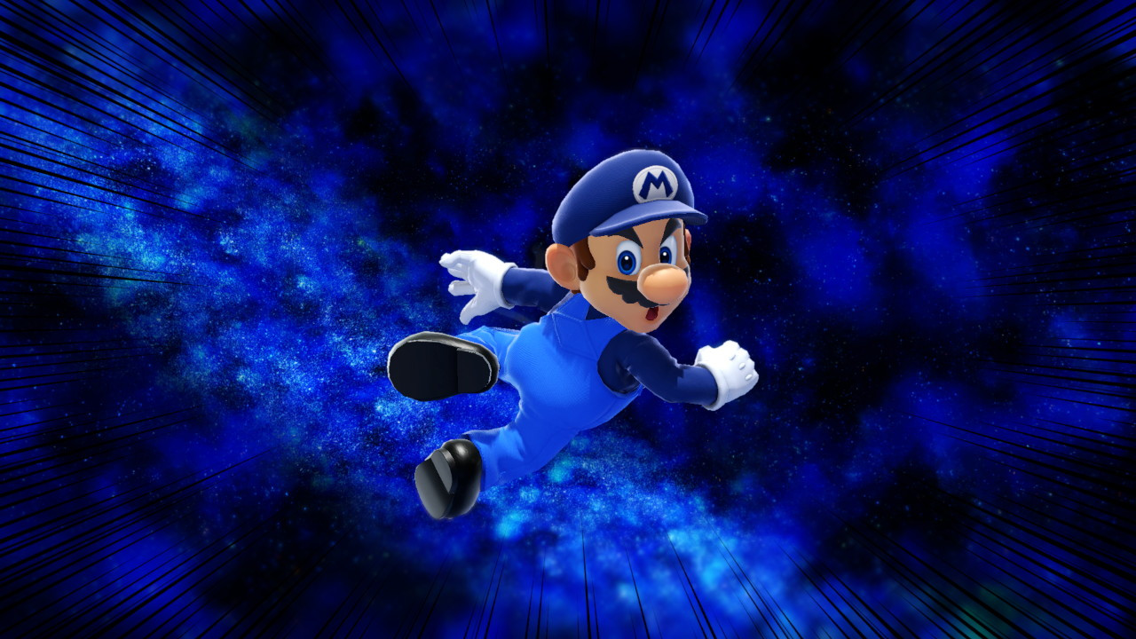 Royal Blue Mario [Super Smash Bros. Ultimate] [Mods]